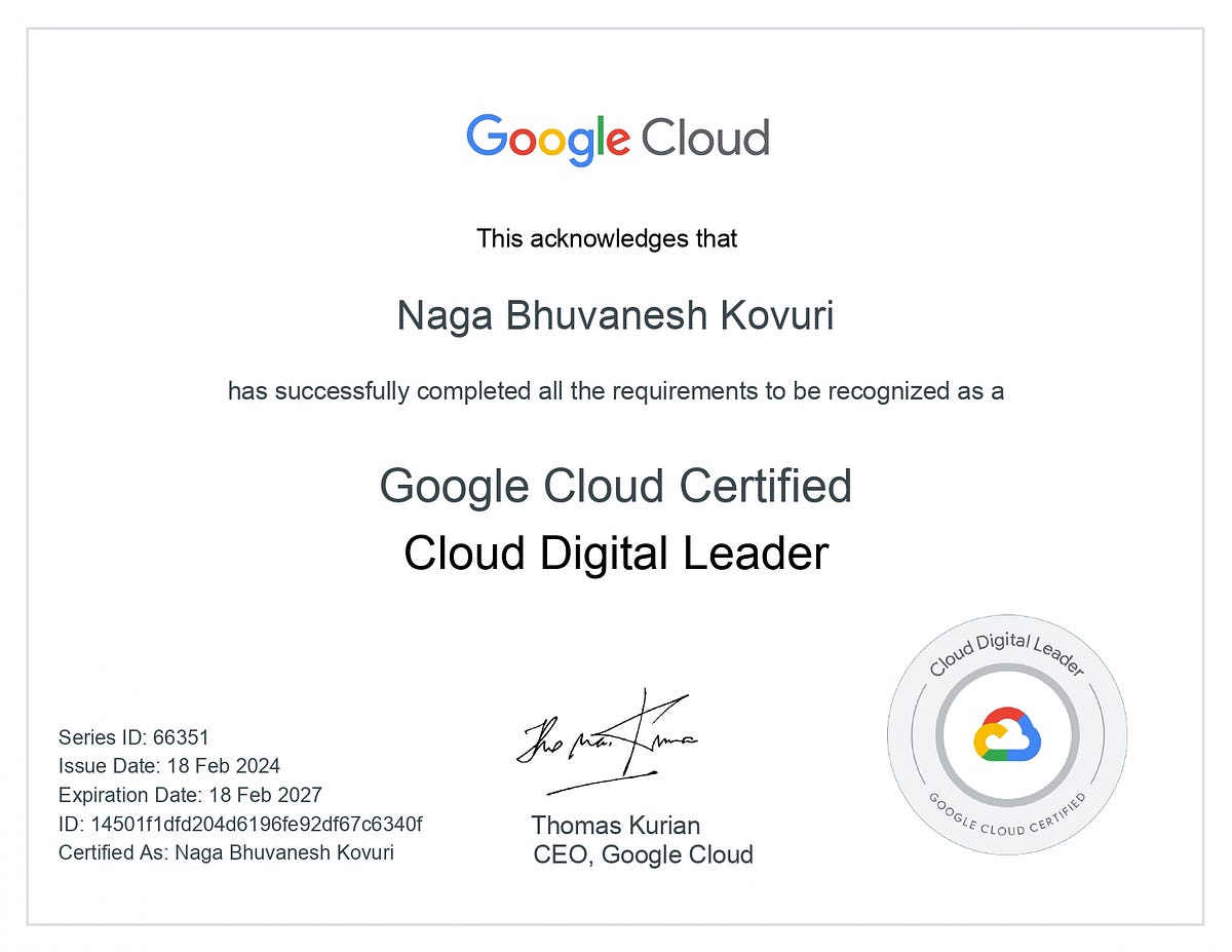 Get Cloud Digital Leader Certified in Just 24 Hours | by Naga Bhuvanesh | Medium