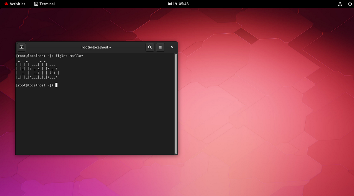 Transforming Terminal Text into ASCII Art with Figlet on Linux | by Naman Sharma | Medium