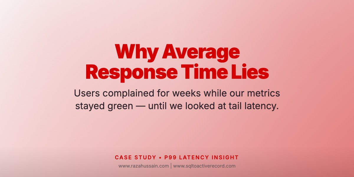 Why Average Response Time Lies: How P99 Latency Revealed the Real ...