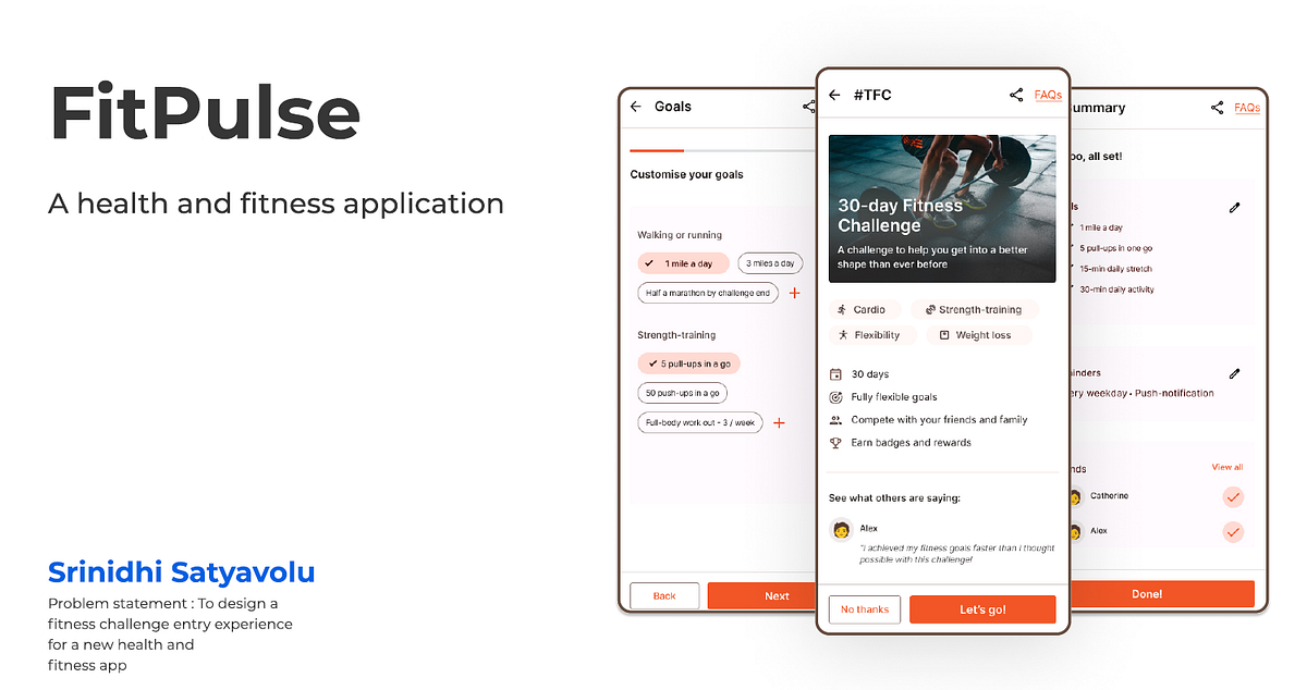 FitPulse — a health and fitness application | by Srinidhi | Medium