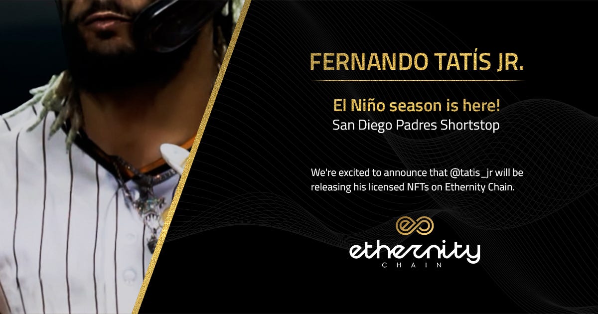 Fernando Tatis Jr. First Ethernity Chain aNFT Drop | by Ethernity Chain ...