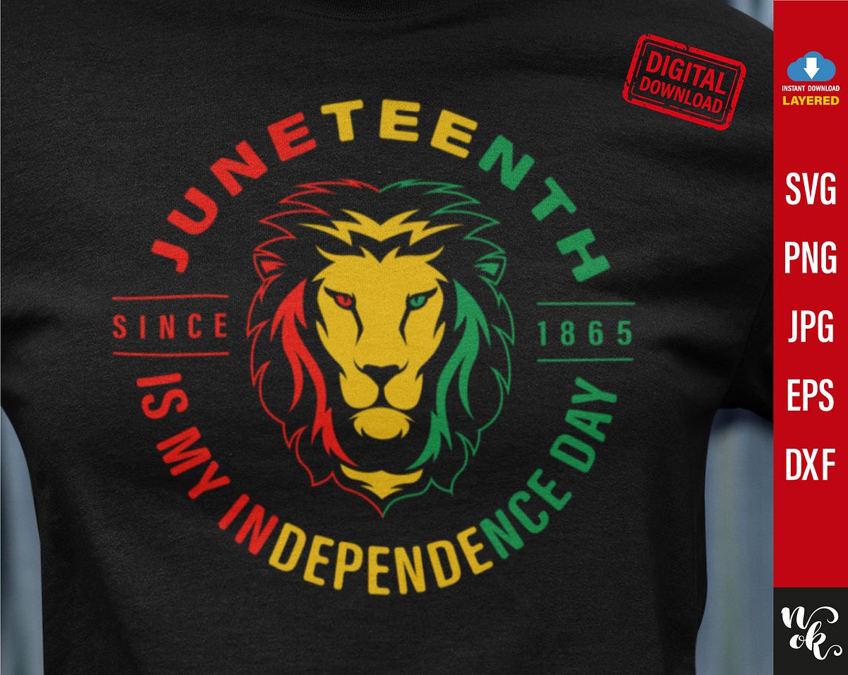 Juneteenth SVG, Juneteenth is My Independence Day, Rasta lion ...
