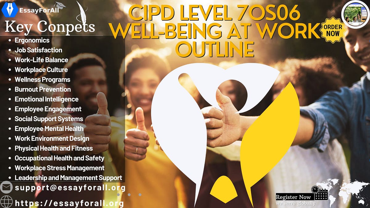 CIPD Level 7OS06 Well-Being at Work Assignment Outline: Essay For All ...