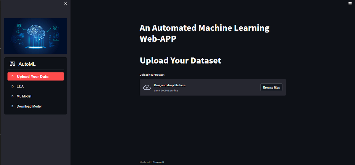 Build your own Automated Machine Learning Web_APP | by yugant gotmare | Medium