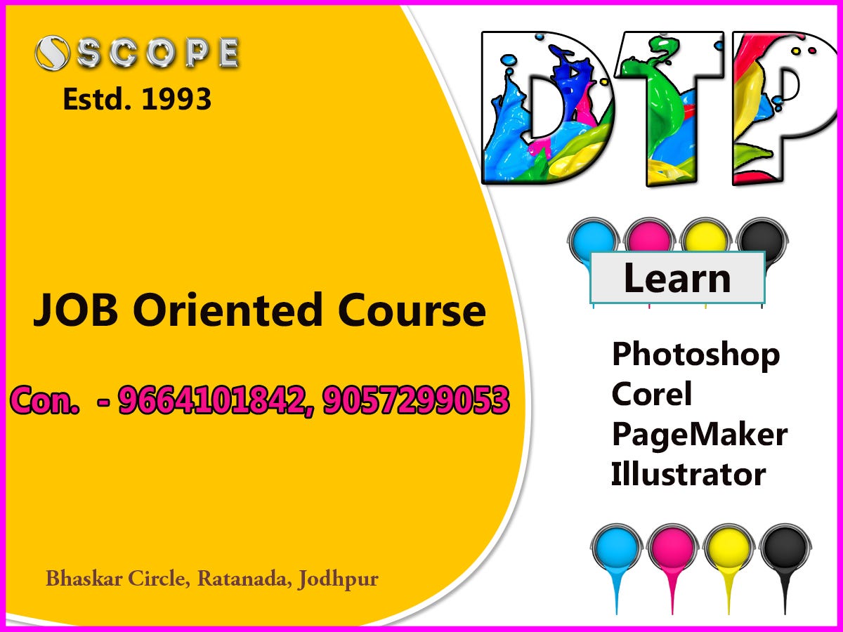 Scope Computers Graphic Design In Jodhpur Dtp In Jodhpur Photoshop Corel Illustrator Scope