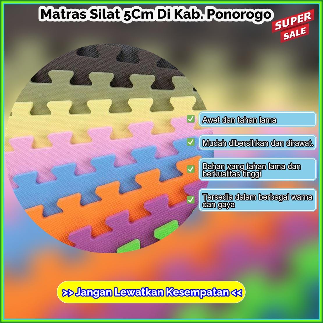 Matras Silat 5Cm Di Kab Ponorogo - Eva Mat Tebal - Medium