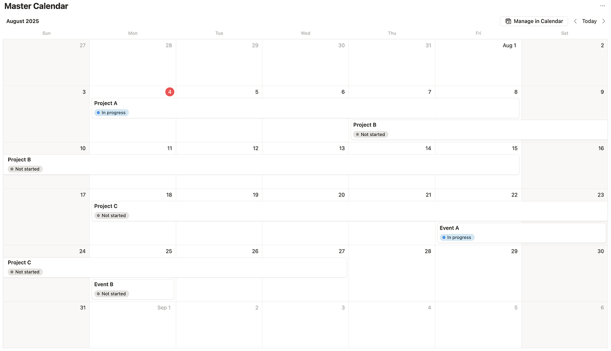 How to Create a Master Calendar in Notion (without Notion Calendar): The Method That Actually ...