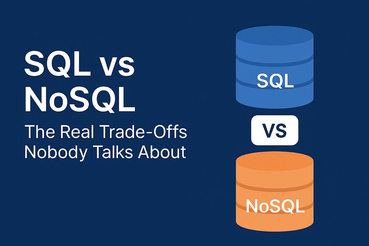SQL vs NoSQL: The Real Trade-Offs Nobody Talks About | by Ankur Gupta ...