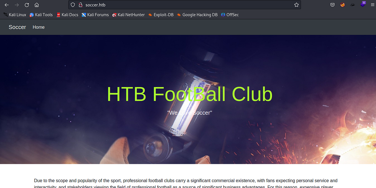 Soccer hack the box writeup:pwnpilot | by PwnPilot | Medium