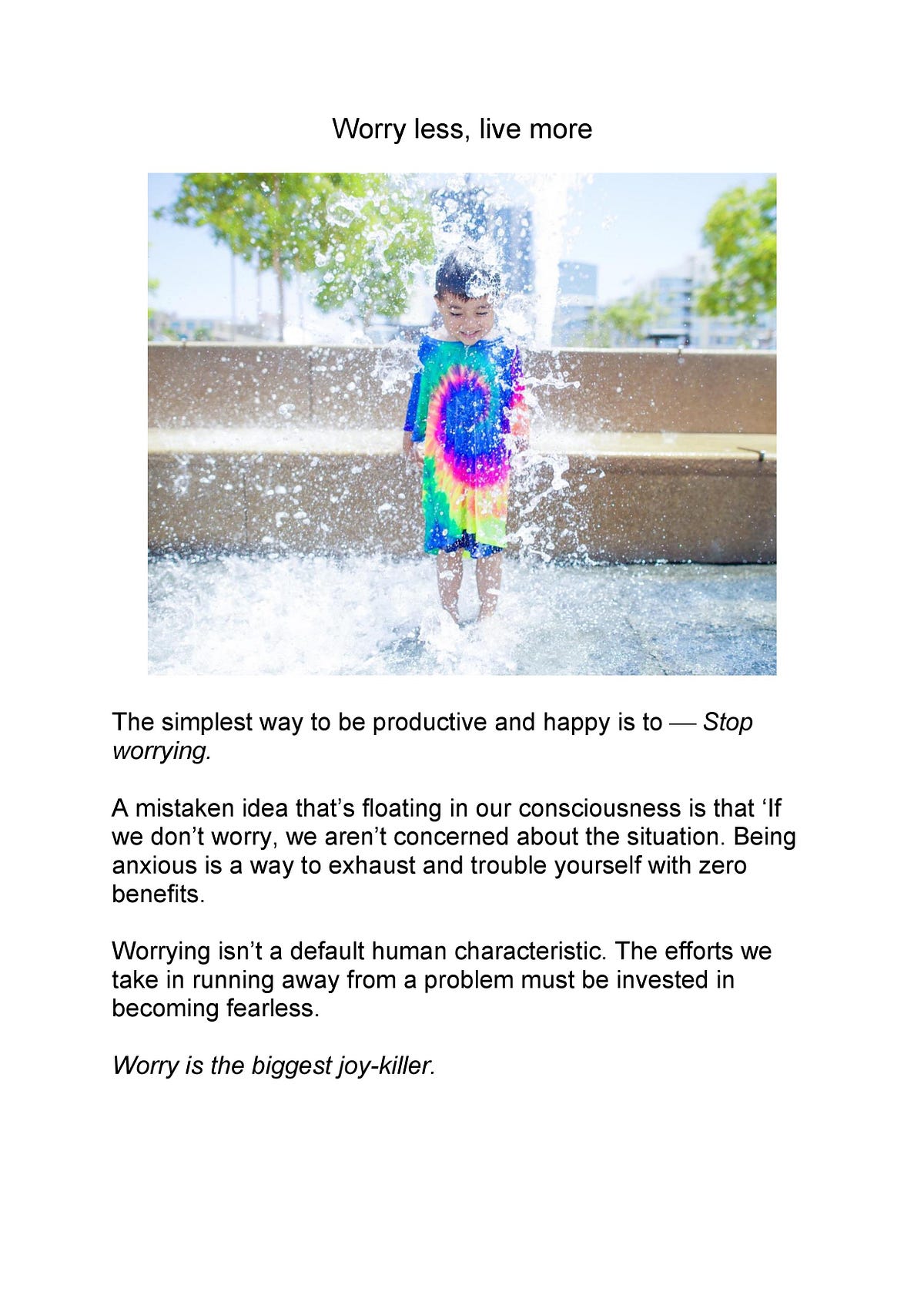 Be worry-free. Happy weekend!. As you enjoy your Saturday remind… | by ...