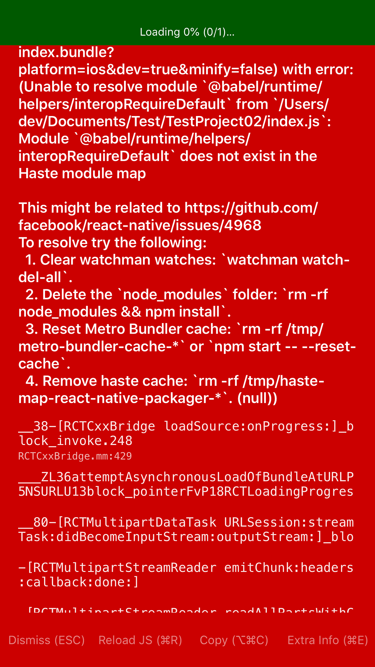 [RN] React-Native, 모하비(Mojave) 업데이트 후, React-Native 쉘 명령어를 이용한 기본 프로젝트 ...