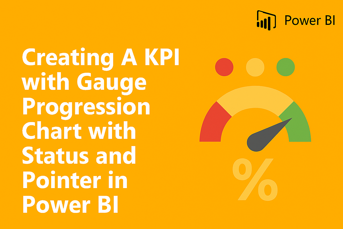 Creating a KPI with Gauge Progression Chart With Status and Pointer in ...