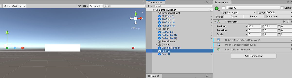 Creating a moving platform in Unity | by Jaime | Medium