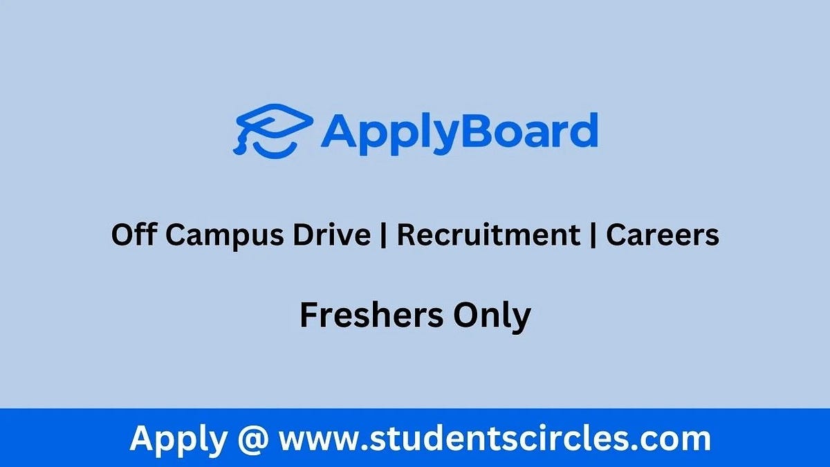 ApplyBoard Careers 2023 | Fresher | Direct Link | by V G Selvam | apuzzindia | Medium