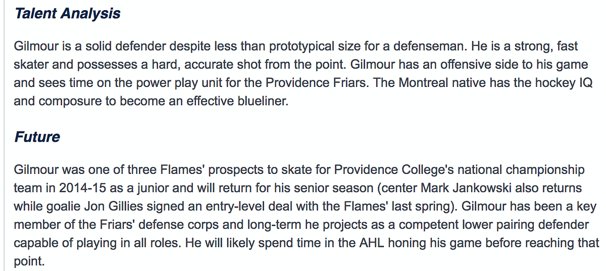 John Gilmour has impressed in his first two NHL games | by Fitz ...
