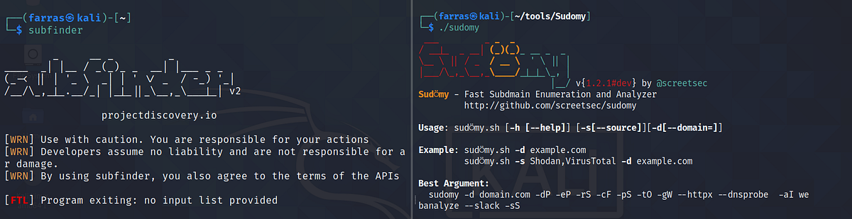 MSA Weekly 4 — “How to Get Subdomain’s Using Subfinder & Sudomy” | by ...