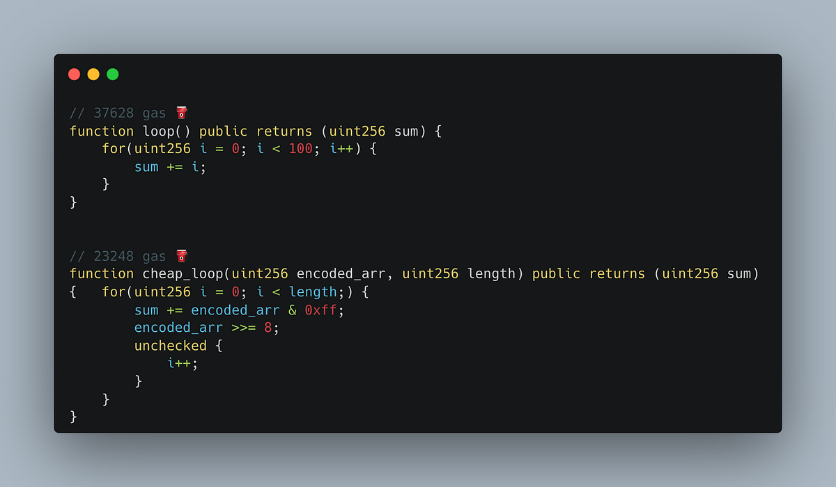 Solidity For-Loop Gas Optimization Tip — Array to uint256 🤯 | by GabiDev | Medium
