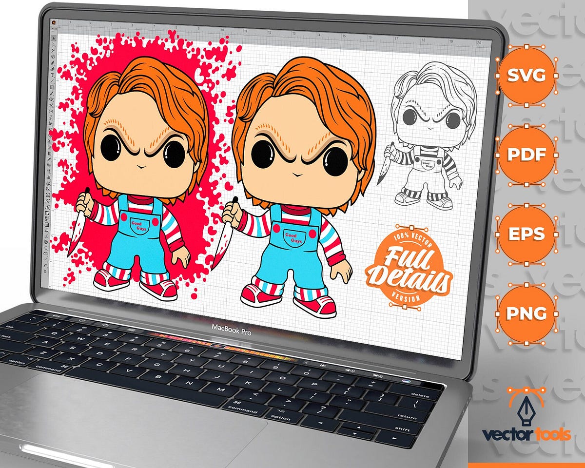 Chucky Svg, Funko, Chucky Horror movie svg, Halloween Svg, Movie Character Killer Svg, Childs ...