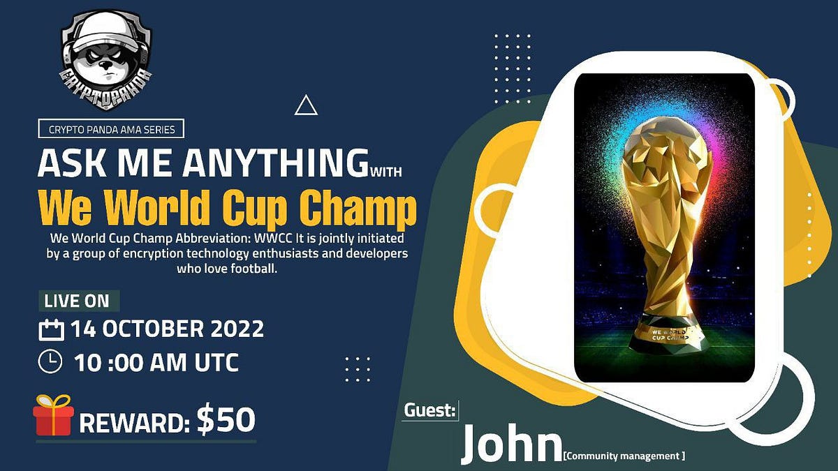 CRYPTO PANDA HOST AMA WITH We World Cup Champ. | by Crypto Panda | Medium