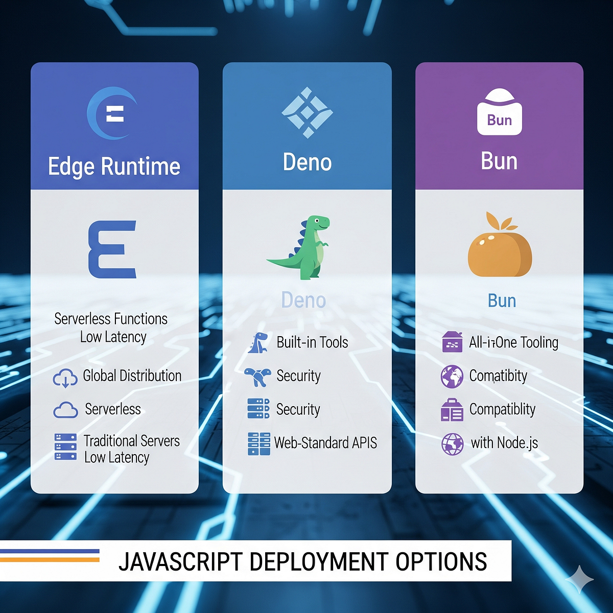 Edge Runtime with Deno & Bun: The Future of JavaScript Deployment | by Manalimran | Sep, 2025 ...