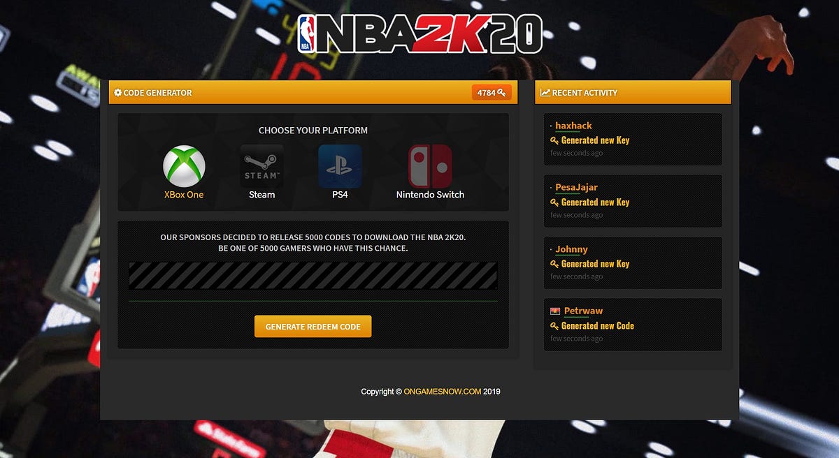 NBA 2K20 CD Key Serial Generator. Unlocking the amazing way to download ...
