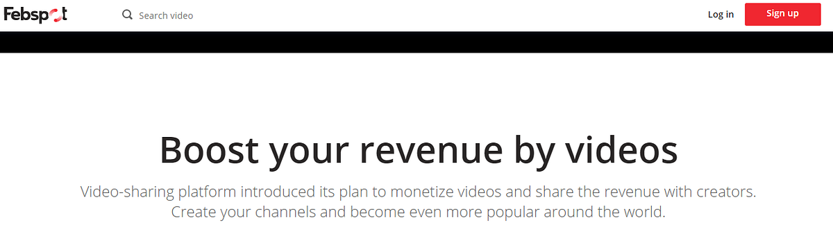 Febspot: A New Video-Sharing Platform for Monetizing Your Content | by Sparkling Ahfaz | Medium