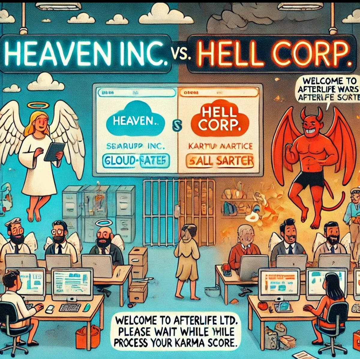 Heaven Inc Vs Hell Corp — The Ultimate Afterlife Startup wars | by Ishwarya .P.R | Mar, 2025 ...