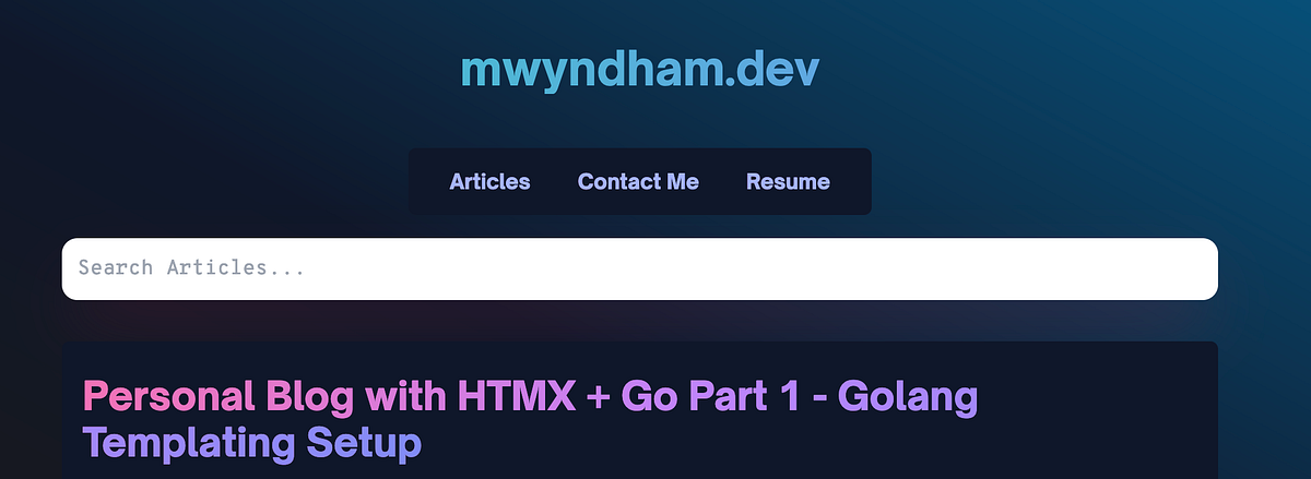 Personal Blog with HTMX + Go Part 1 — Golang Templating Setup | by Muhammad Wyndham Haryata ...