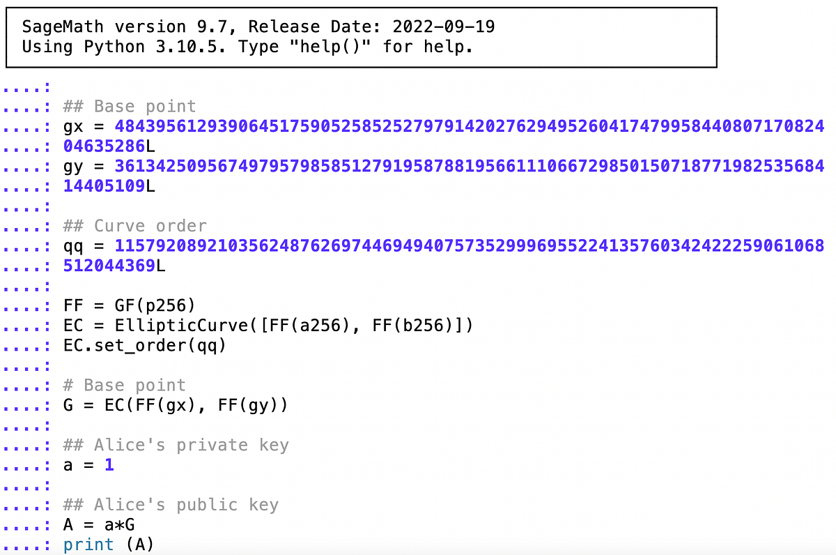 Sage and Elliptic Curves: P256 and secp256k1 | by Prof Bill Buchanan OBE FRSE | ASecuritySite ...