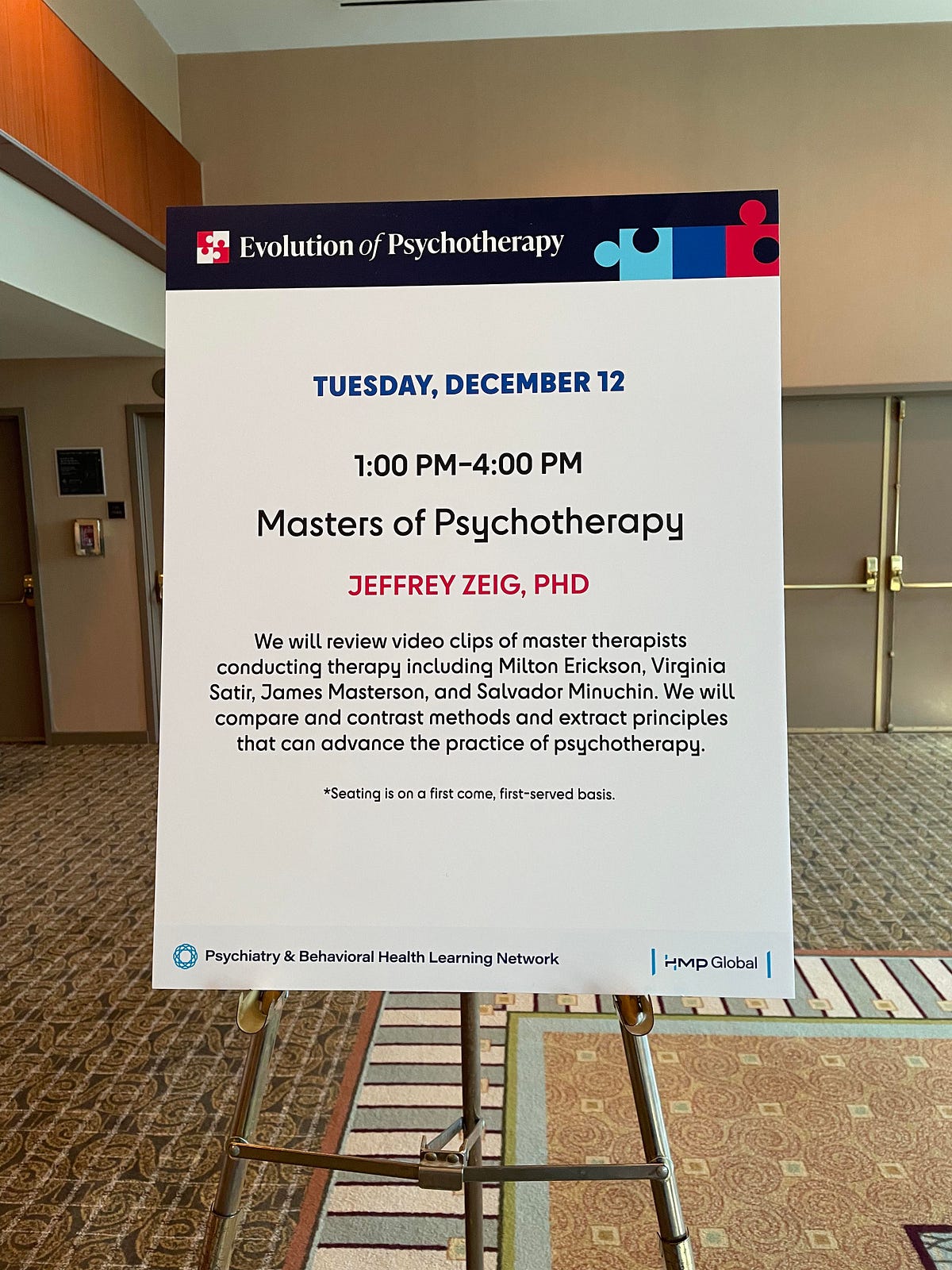 The Evolution of Psychotherapy — Day 1 “Masters of Psychotherapy” - Dr ...
