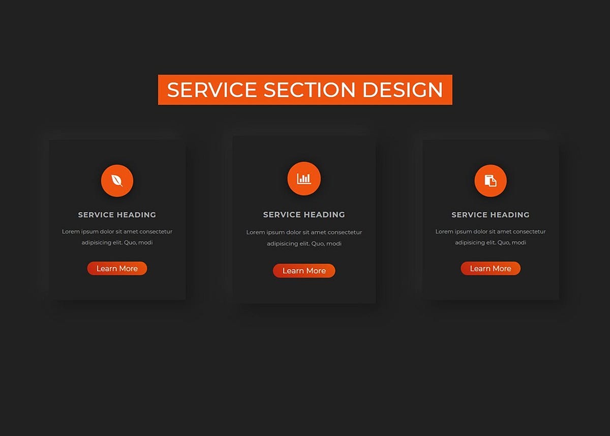 Responsive Neumorphism Service Section | by Nandini Biswas | Nov, 2023 | Medium