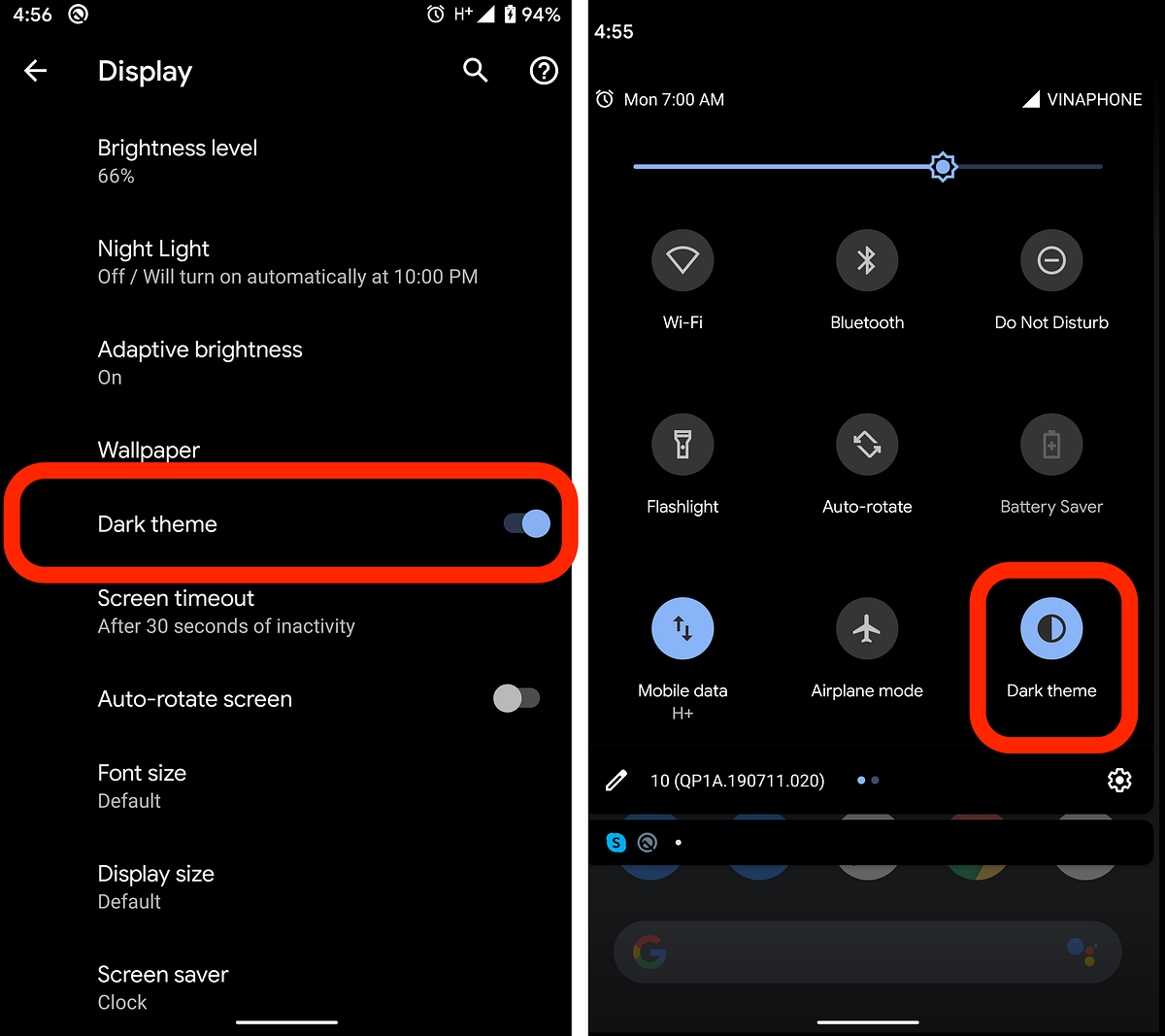 Android 10 comes with Dark Mode — Simplest way to apply into the app. | by dphans | Medium
