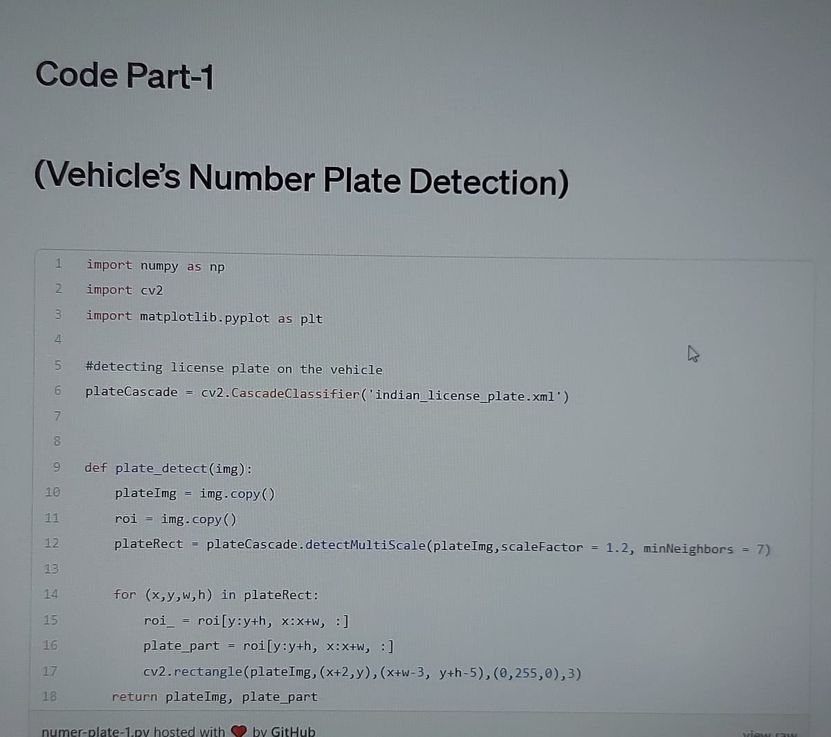 Deep Learning Cnn Model To Auto Detect Vechles Number Plate Using Python And Flask Api By Siddhi 9189