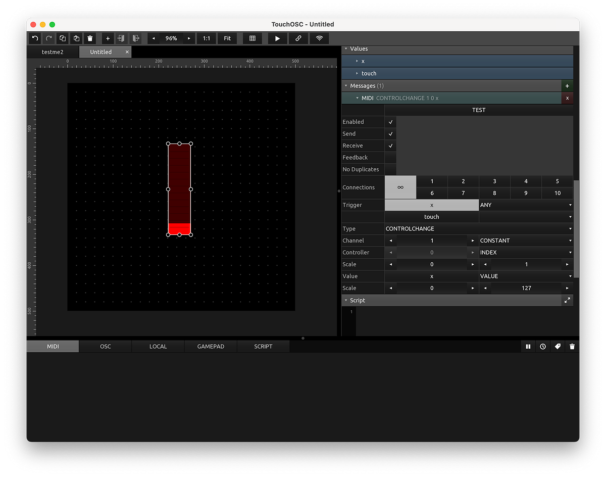 Scripting TouchOSC with Lua: change MIDI channel | by ThibDesLabs | Medium