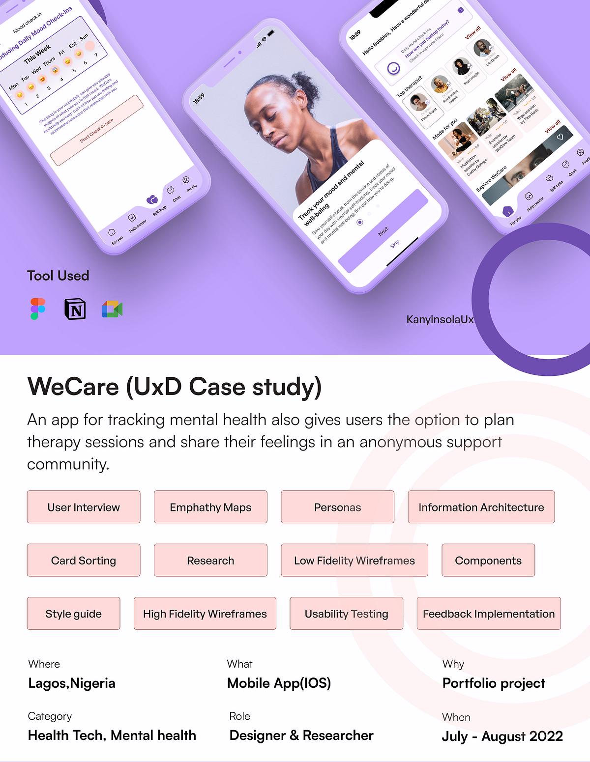 WeCare : A mental health Ux case study for Nigerians) | by Kanyinsola ...