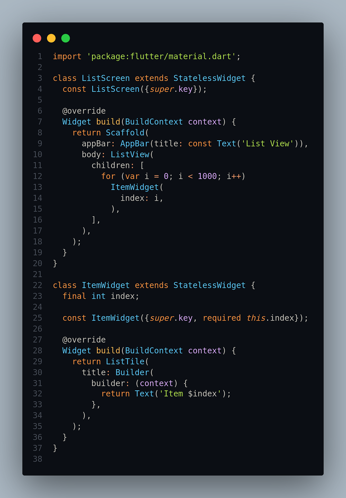 Flutter da ListView va ListView.builder Widget lar va ularning farqi! - iskandar iskandarov - Medium