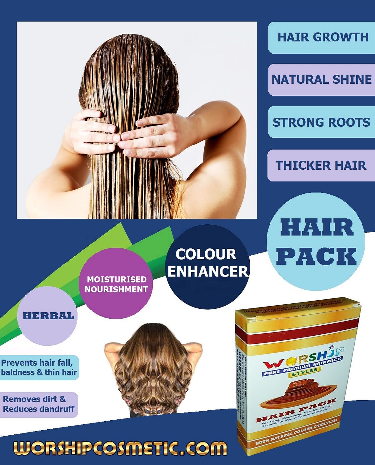 STYLEE HAIR PACK (with colour enhancer) | by WORSHIP | Medium