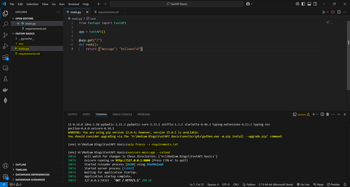 FastAPI Introduction -Basic. ## Introduction FastAPI is a modern… | by ...