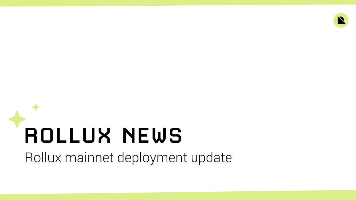 Charting Progress and Planning for the Future: Rollux Mainnet ...
