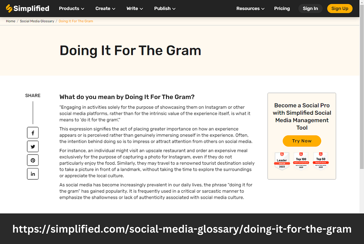The Essence of Doing it for the Gram: A Deep Dive into Its Meaning ...