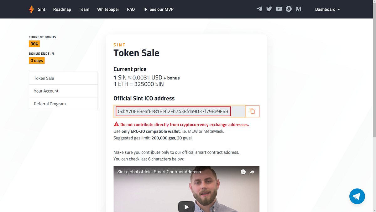 How to buy SIN Tokens?. Step-by-step guide how to participate… | by ...