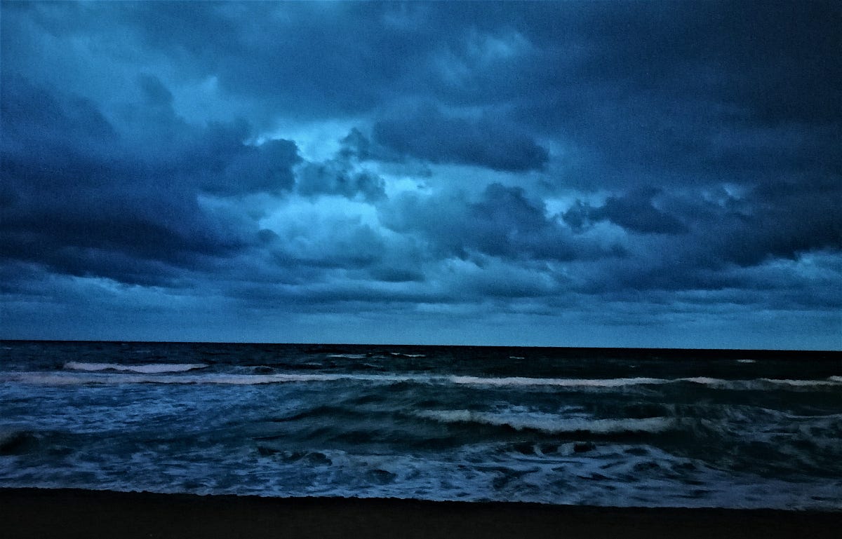 Storms.. Dark indigo skies, glowering, brewing… | by Kayte Locke | Medium