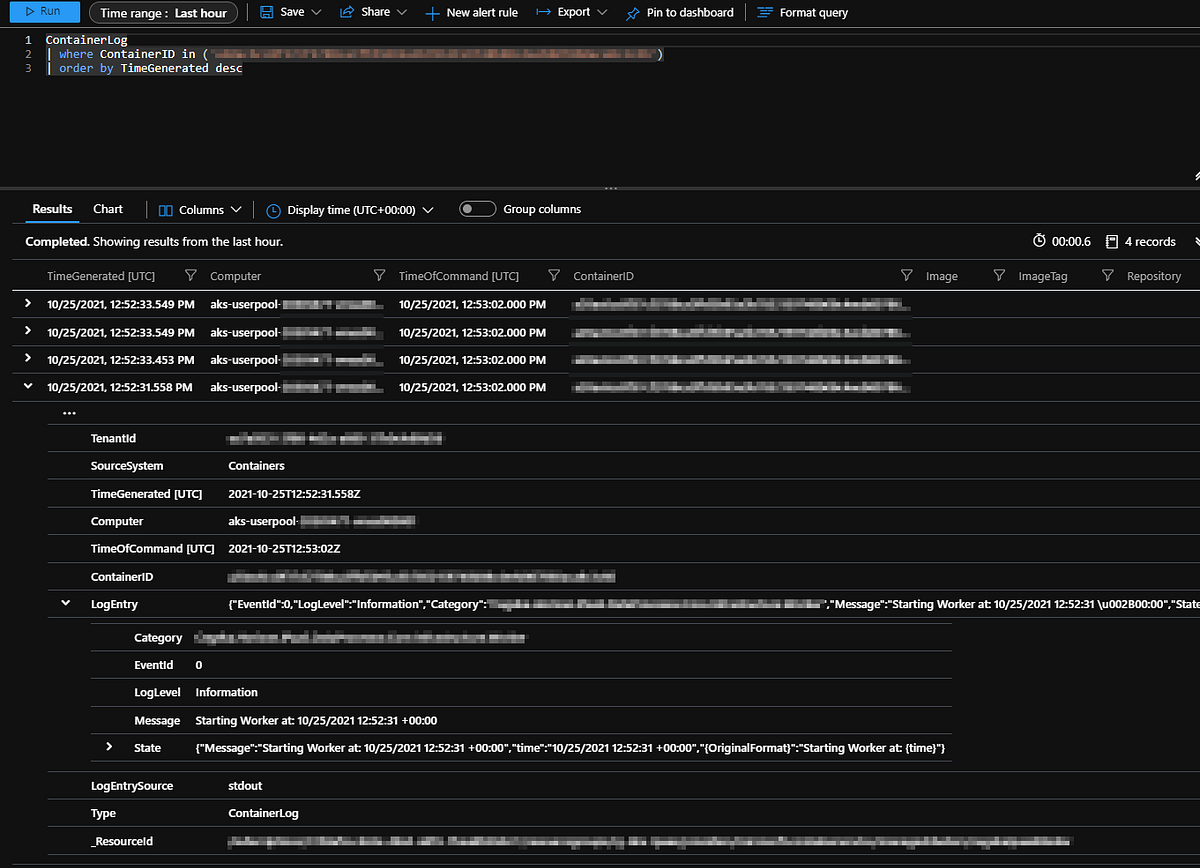 Formatting Logging in .NET 5 for AKS Log Analytics | by Jeroen VdB | Medium