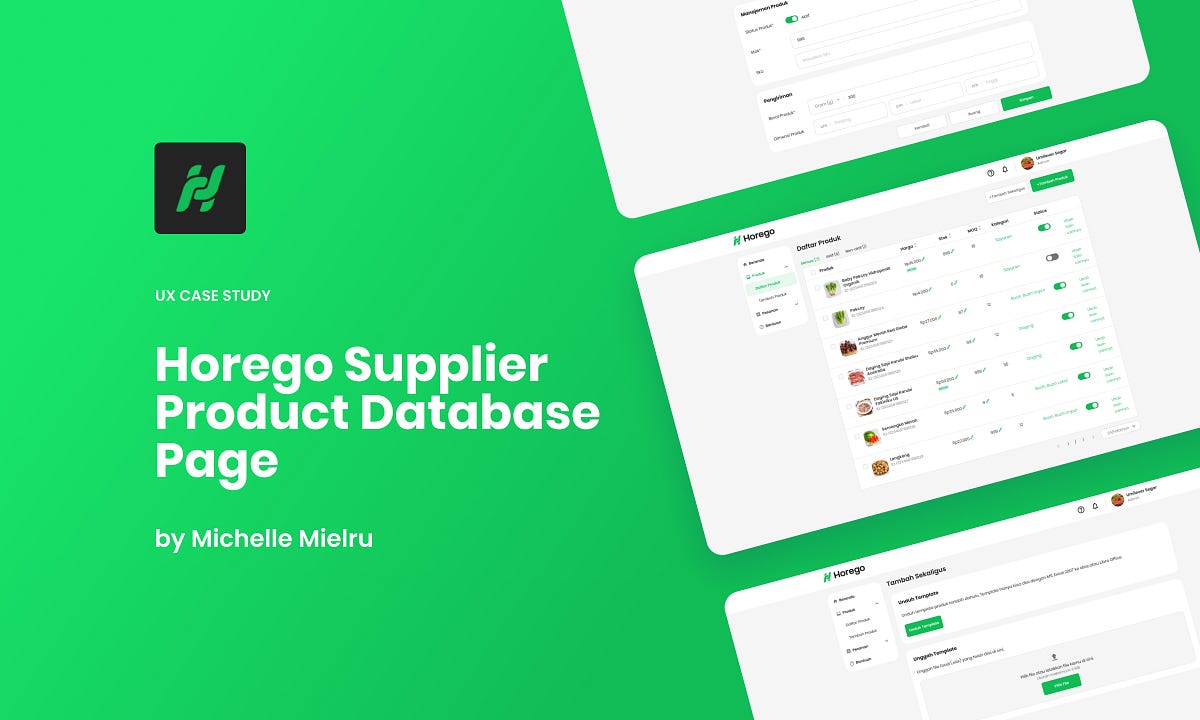 UX Case Study: Horego Supplier Product Database Page | by michelle ...