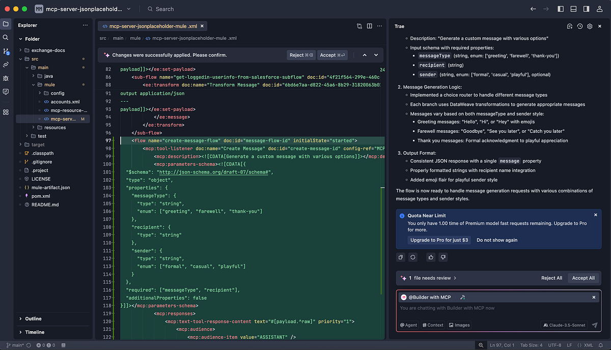 Mulesoft-AI-with-AI-NATIVE-IDE-TRAE | by Jeetan Madaan | Medium