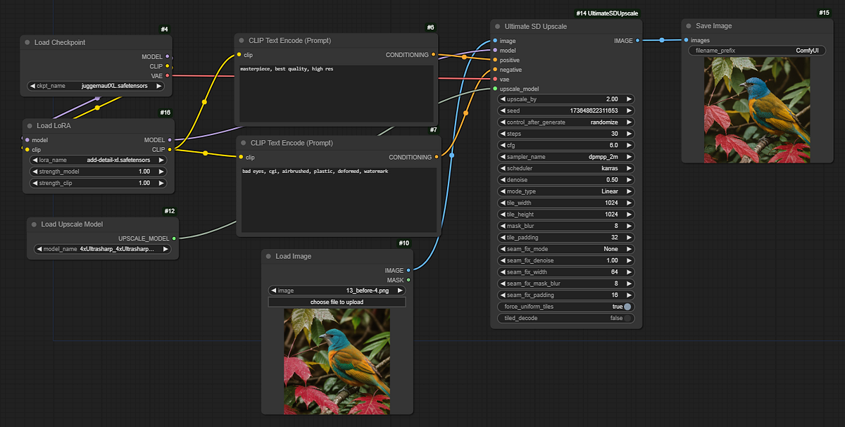 Build a Stable Diffusion Upscaler using ComfyUI | by Guillaume Bieler | Nov, 2024 | Medium