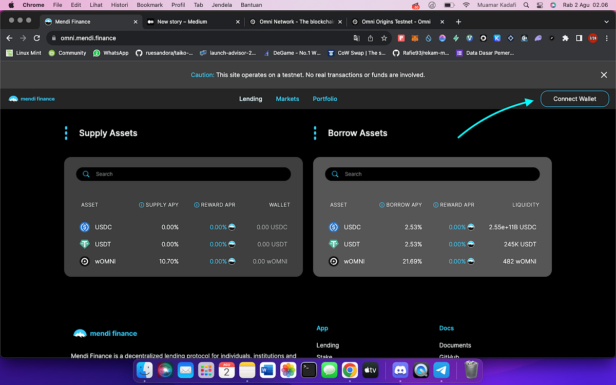FULL GUIDE Testnet OMNI Network x Mendi Finance | by Muamar Kadapi | Medium