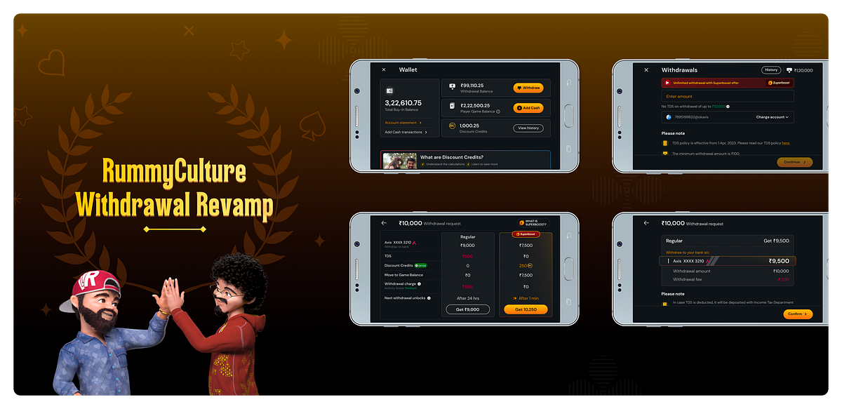 Simplifying RummyCulture Withdrawals: A product design case study | by Sambeet Dash | Gameskraft ...