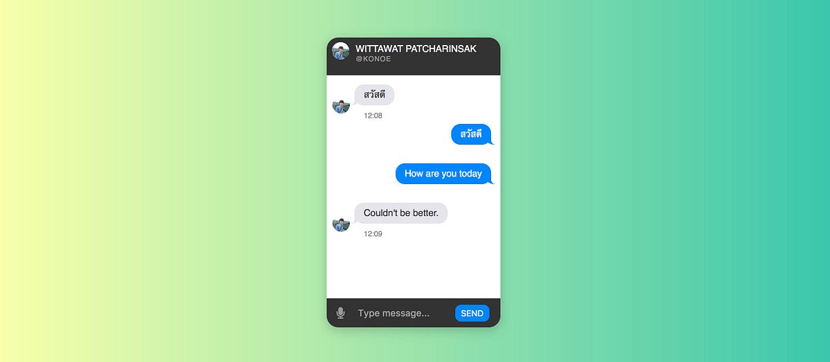 สร้าง Conversation App ง่ายๆด้วย Web Speech API | by Wittawat Patcharinsak | Konoe | Medium
