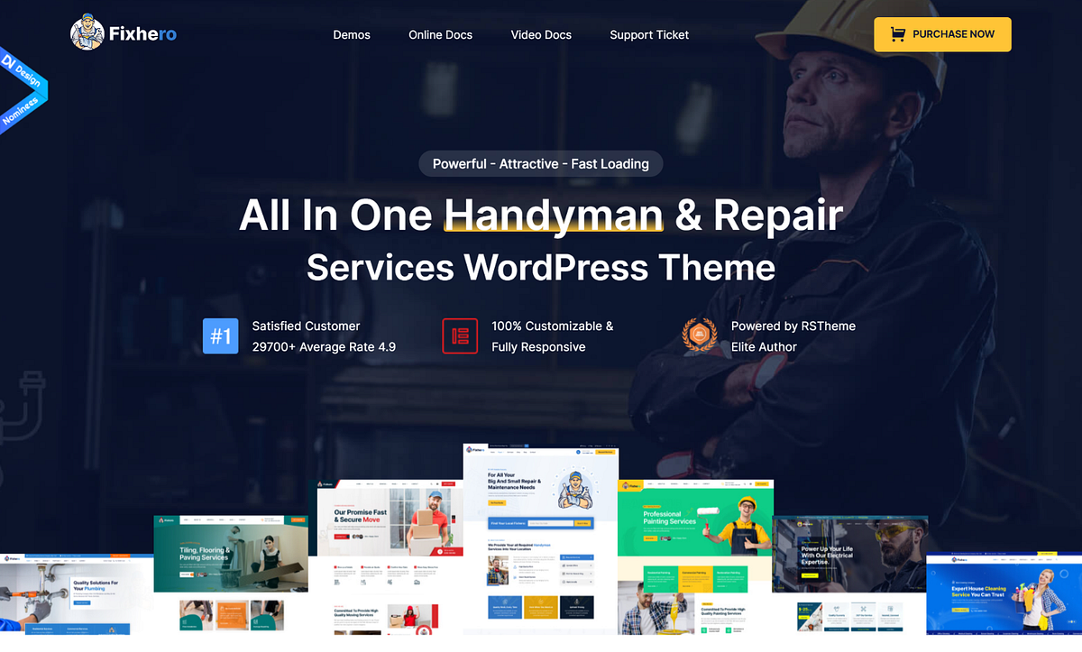 Fixhero — Handyman & Repair Services WordPress Theme | by Abdur Rashid ...